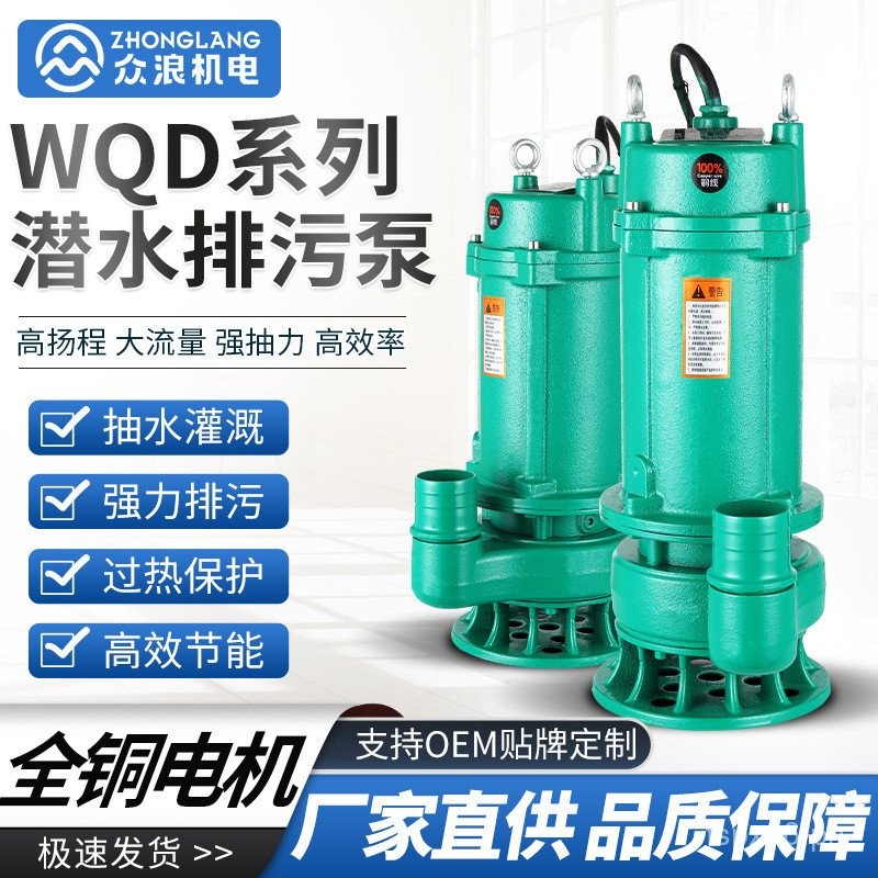 Household Small Sewage Pump for Agricultural Use220V High Lift Water ...