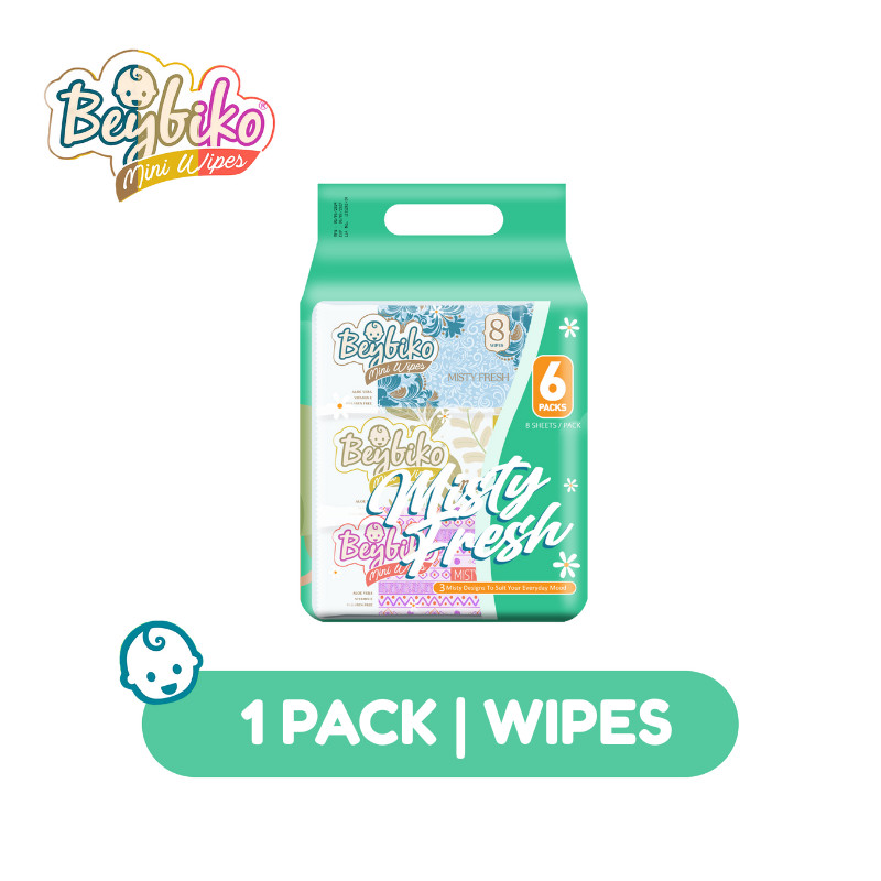 Beybiko Mini Wipes -1 pack ( 6pcs mini wipes) | Shopee Philippines