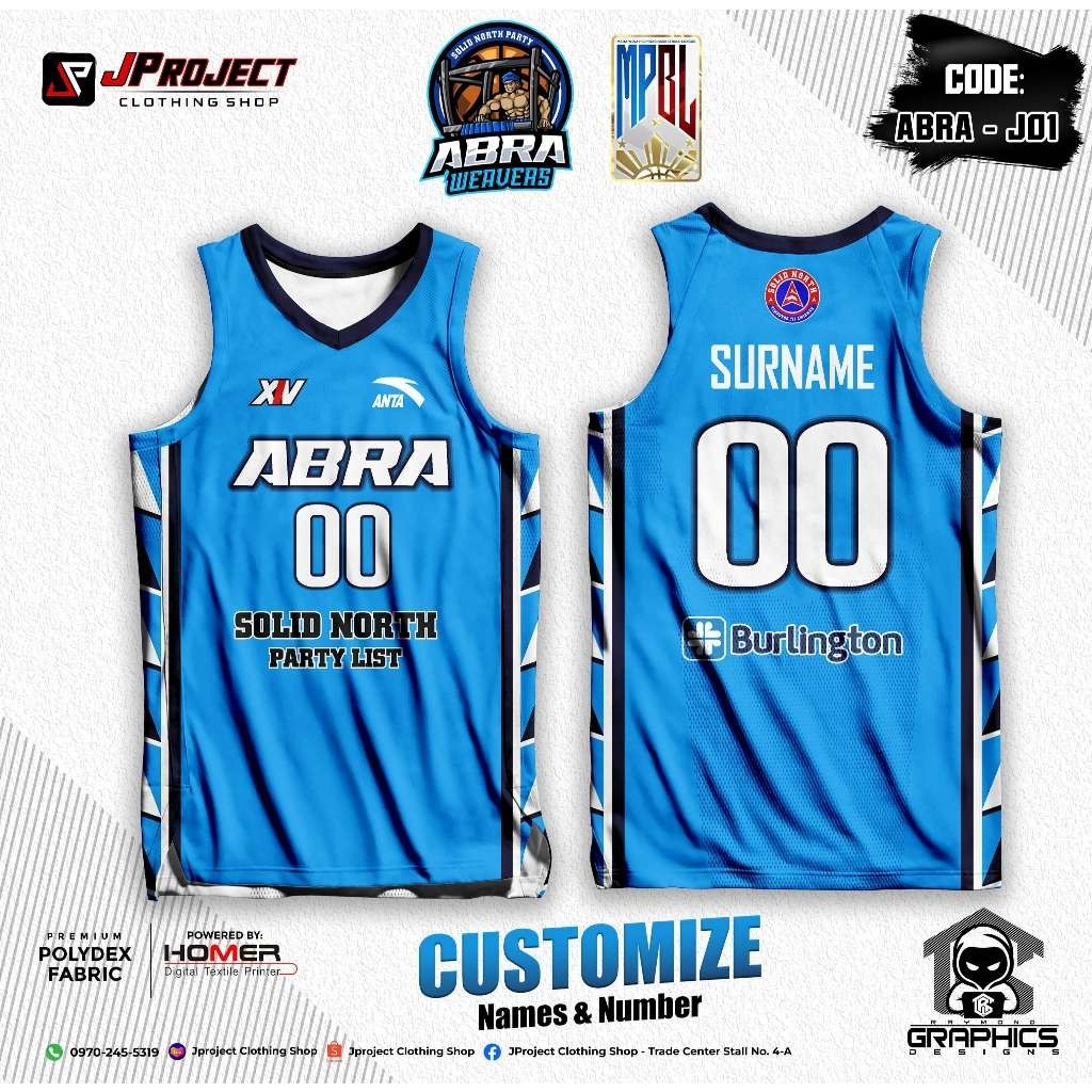 ABRA BASKETBALL JERSEY FULL SUBLIMATION FREE CUSTOMIZE TEAM NAME ...