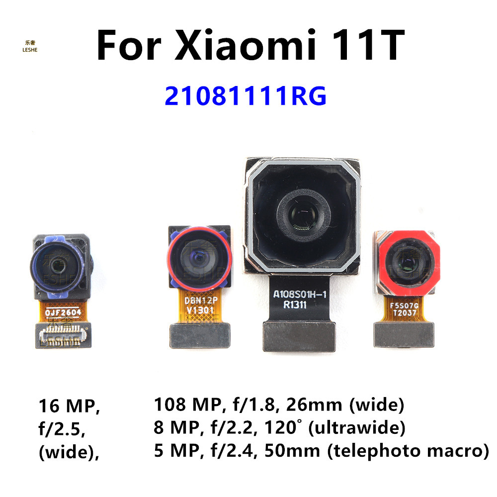 For Xiaomi Mi 11T Selfie Frontal Small Facing Back Rear Camera Module ...