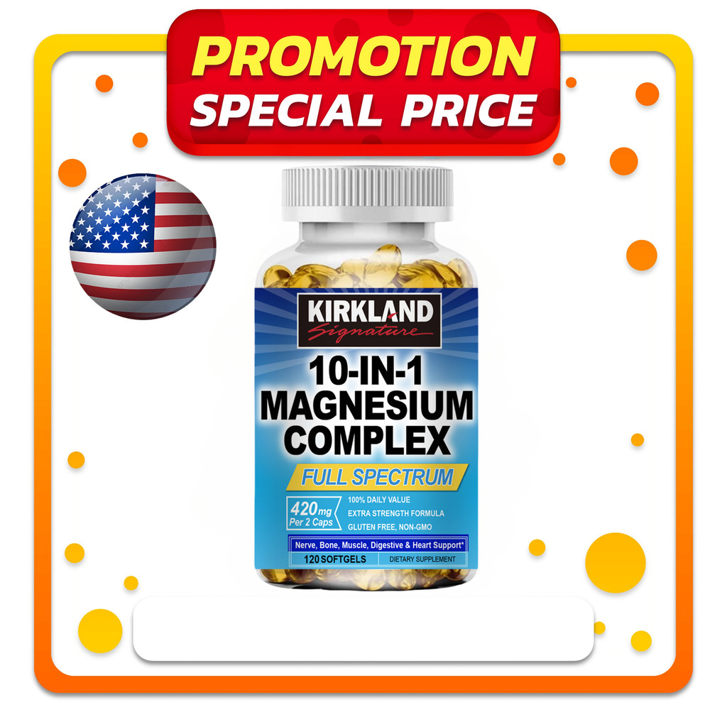 KIRK-LAND 10-in-1 Magnesium Complex Capsules Helps normal development ...