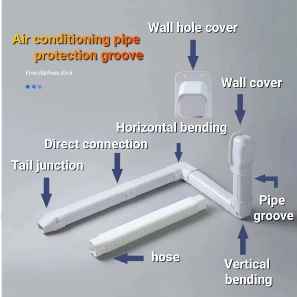 10PCS Straight Air Conditioner Pipe Cover, Split Line Set Cover For ...