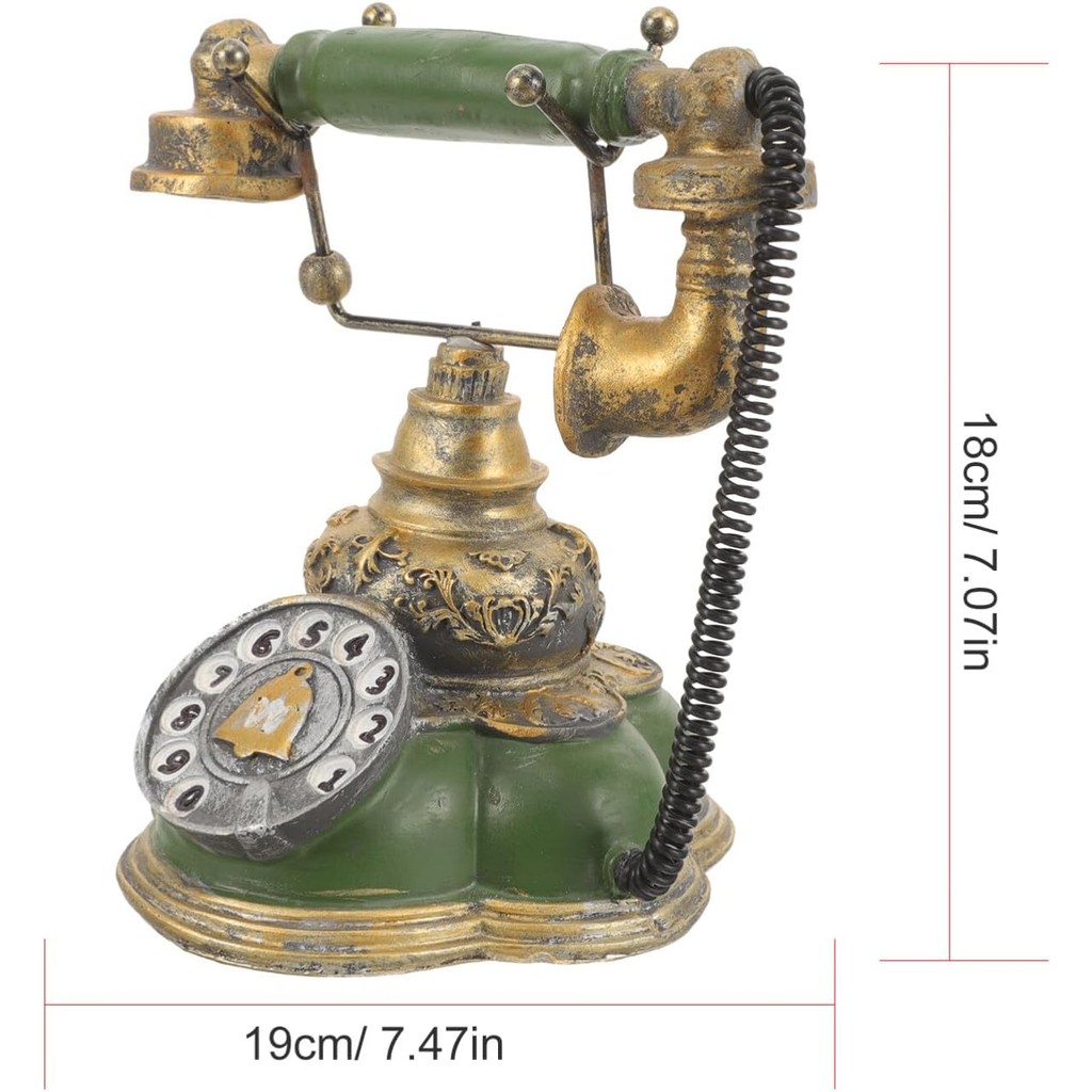 EXCEART Retro Rotary Landline Phone Traditional Retro Corded Telephone ...