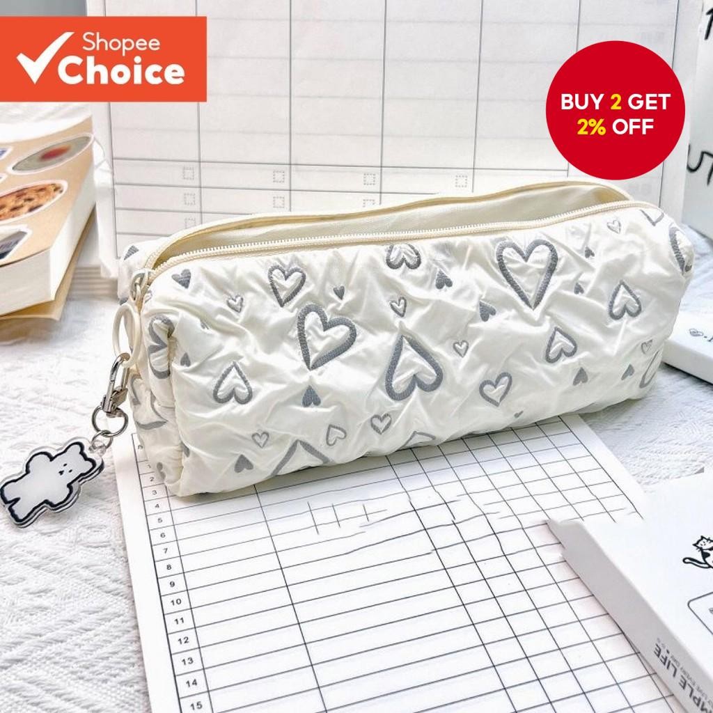 Ins Cute Love Pencil Case Large Capacity Student Pencil Case ...