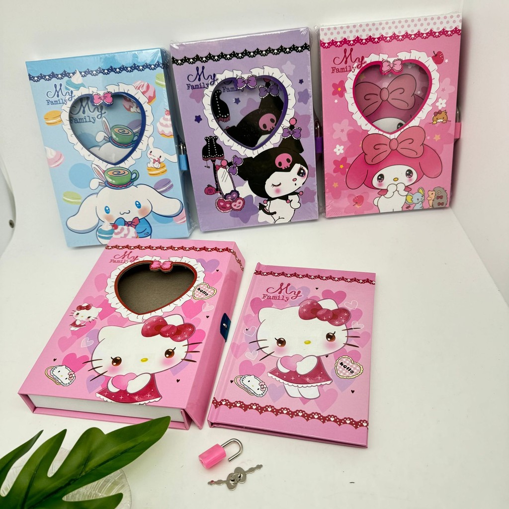 32K Hard Box Lock Book Password Book Cute Family Cartoon Cute High ...