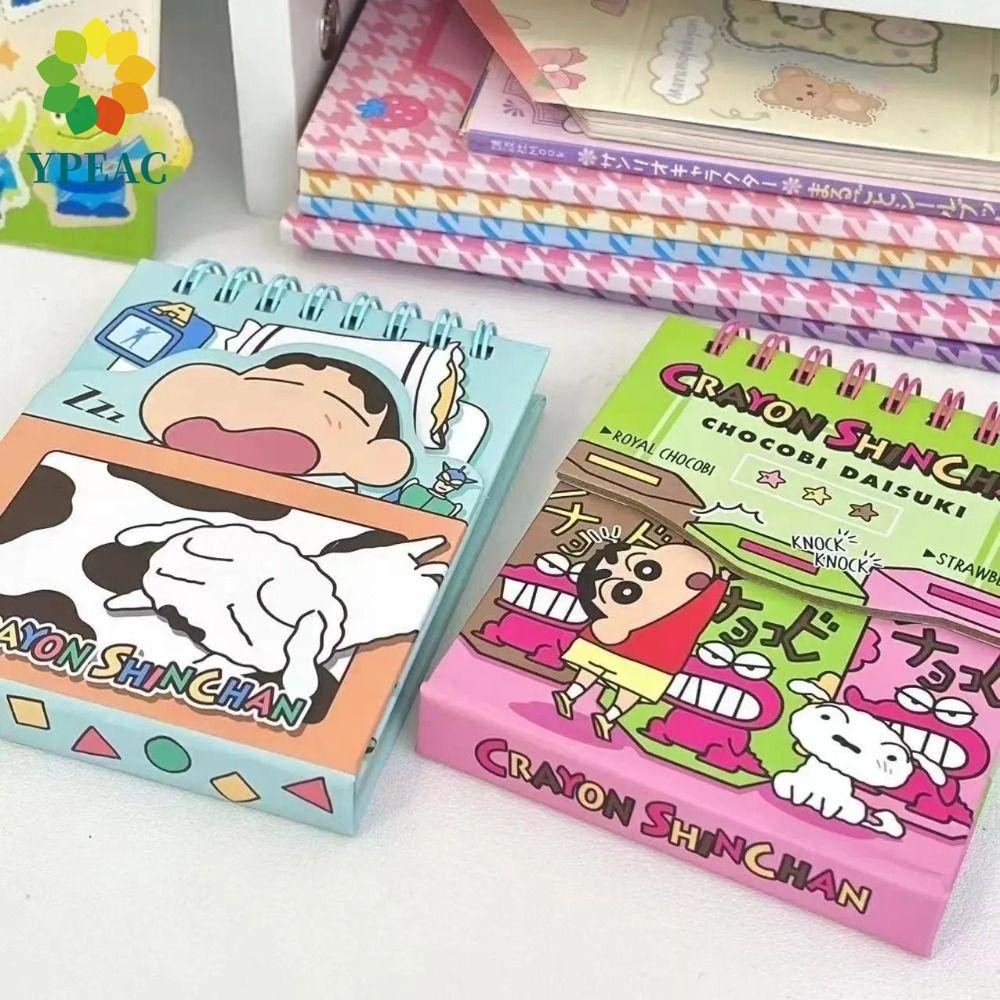 YPEAC Crayon Shin-chan Notepad, Mini Cartoon Kawaii Shin-chan Notebook ...