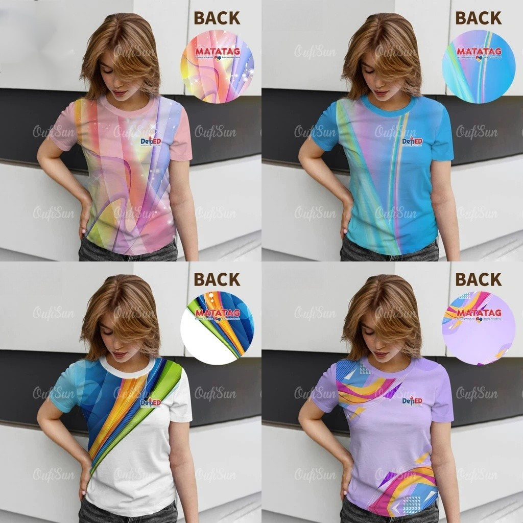 2025 Deped&MATATAG uniform Barangay shirt women's MATATAG T-shirt ...
