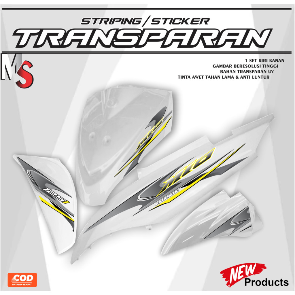 YAMAHA MIO J/GT TRANSPARENT STRIPING STICKER LATEST SIMPLE VARIATIONS ...