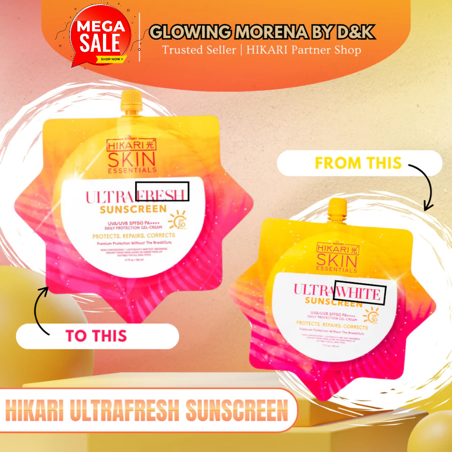 BUY 1 TAKE 1 HIKARI Fresh Sunscreen Freshning cream SunWear Screen ...