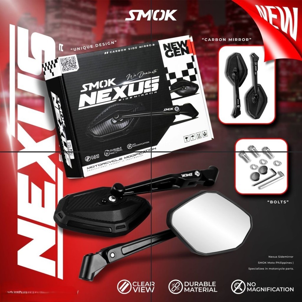 Motorcycle Side Mirror SMOK Nexus Universal | Shopee Philippines
