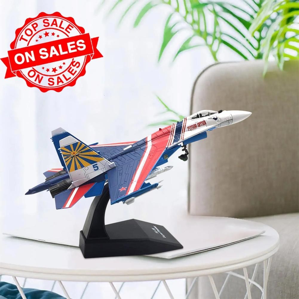 Diecast Metal Alloy 1/100 Scale Su-35 Fighter Airplane Aircraft Replica ...