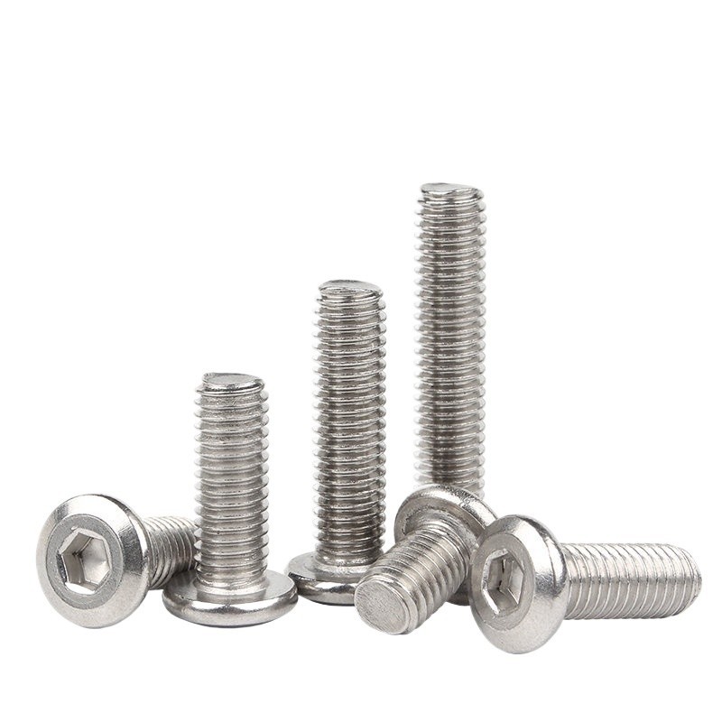 304 Stainless Steel Furniture Chamfering Screw Bolt Large Flat Head Flat Round Head Hexagon ...