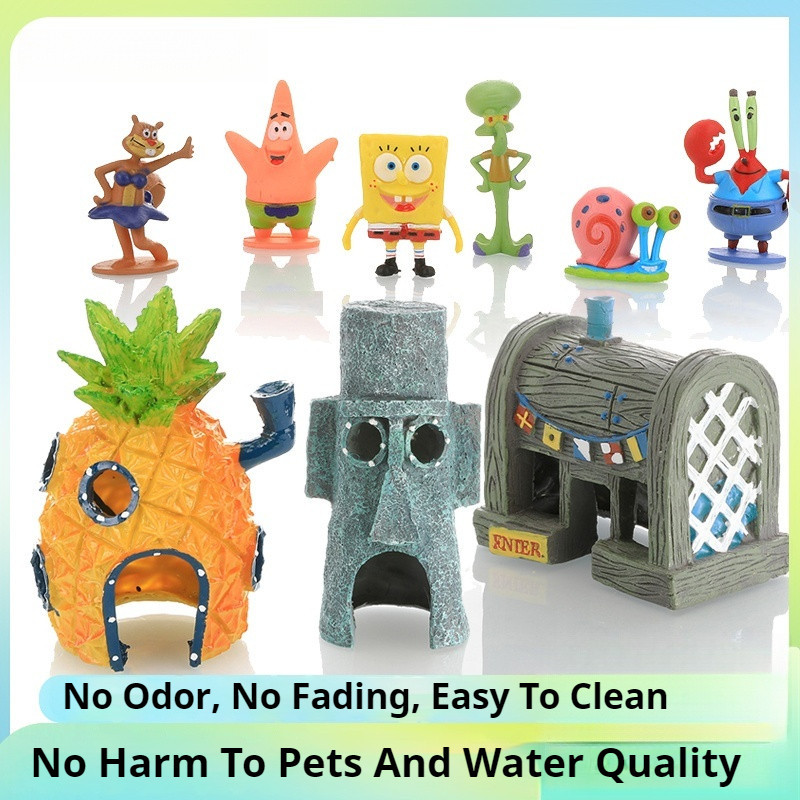 Spongebob Squarepants Pineapple House Reptile Hiding House Fish Tank ...