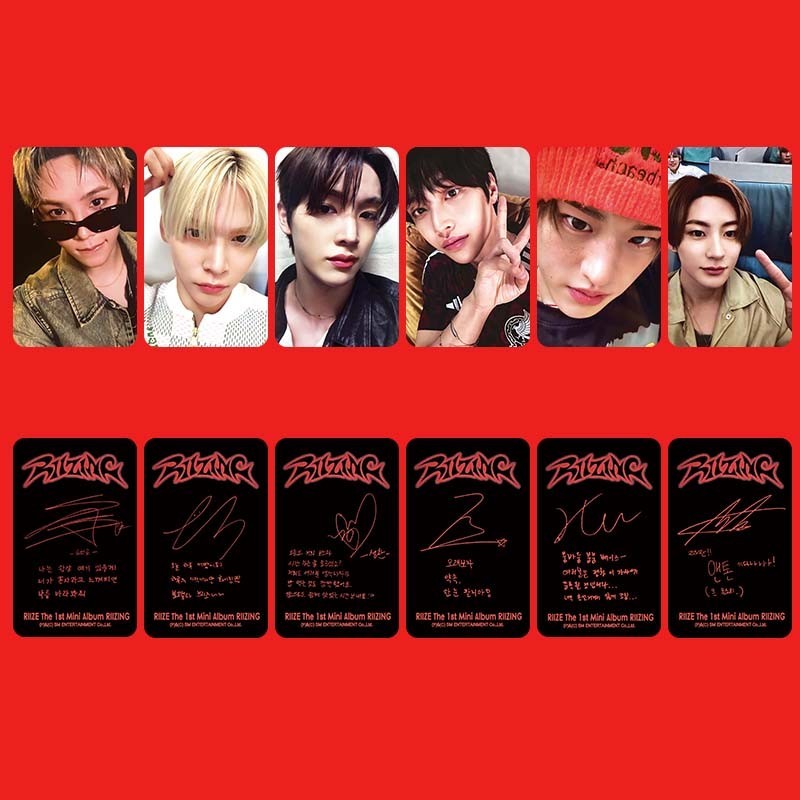 1-7pcs RIIZE RIIZING The 1st Mini Album Lomo Card Boom Boom Bass ...
