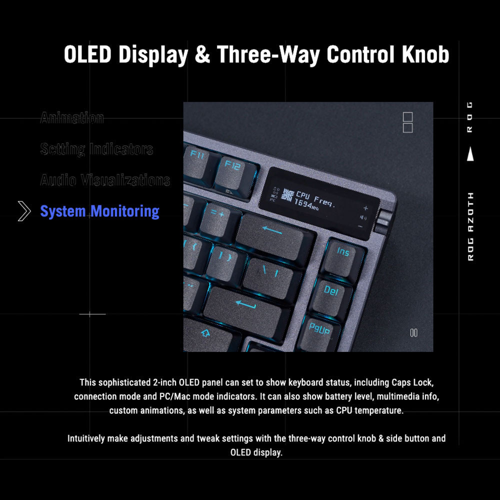 Asus ROG Azoth PBT NX Red/NX Blue and NX Storm/ NX Snow Gaming Keyboard ...