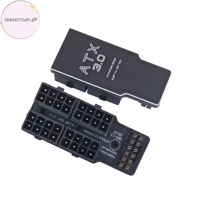 seasonoun ATX3.0 12VHPWR 12 + 4P 600W 180-Degree Power Adapter For ...