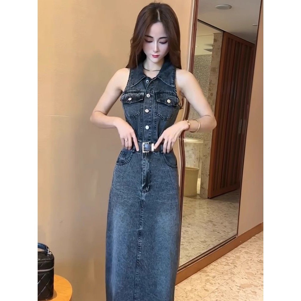 Yujie, light, sophisticated style lapel, single-breasted sleeveless ...