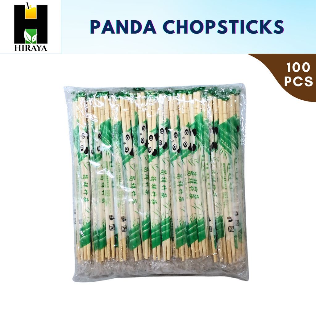 [100pcs] Panda Chopsticks with Wrap Round / Disposable / Eco Friendly ...