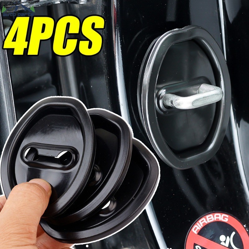 4PCS Auto Vibration Absorber Rubber Soundproofing Car Door Lock Buckle ...