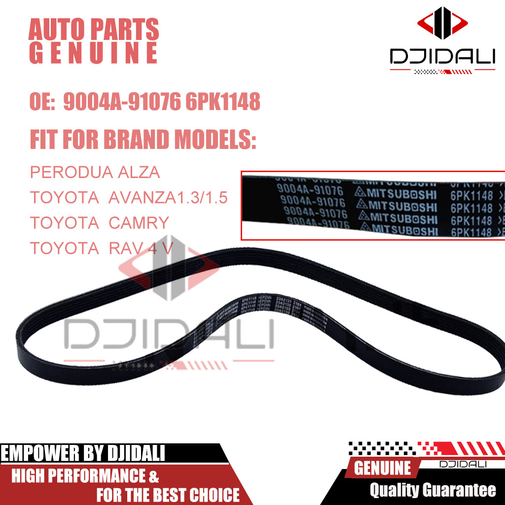 fan belt 6pk1148 9004a-91076 for avanza camry rav 4 daihatsualza 1.5 ...