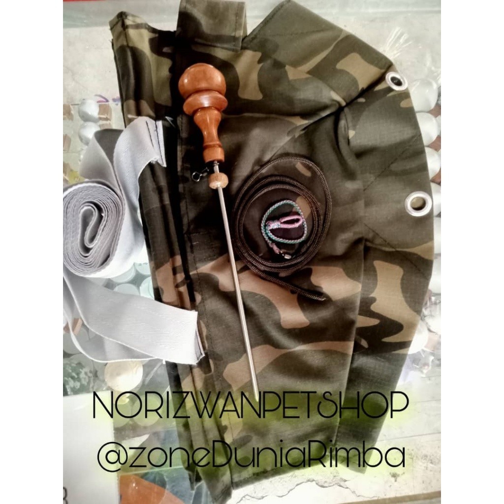 (CHICKEN BEG+CHICKEN ROPE+WOODEN PAN)Forest chicken lure bag/chicken ...