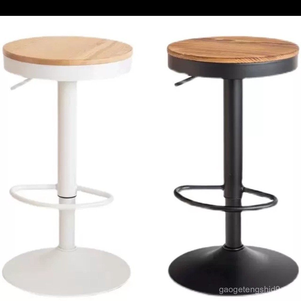 Japanese-Style Bar Stool Lifting Rotating Bar Stool Light Luxury Home ...