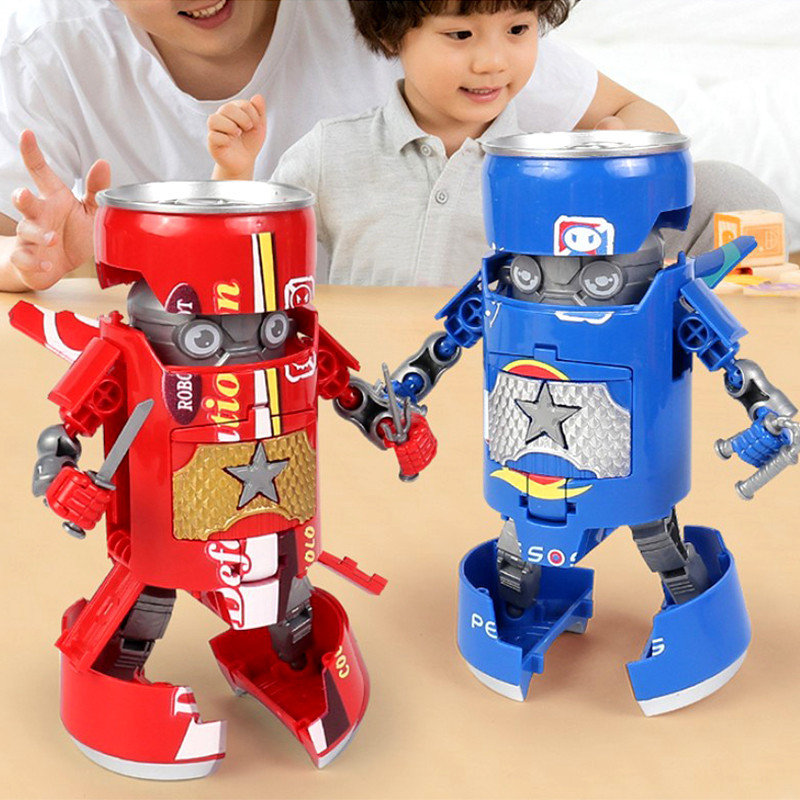 Creative Soda Transformers Toy Coke Can Model Battle Mecha Autobot ...