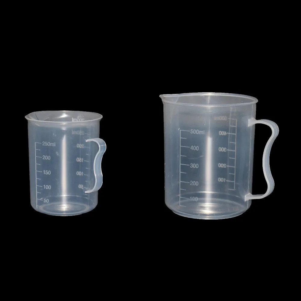 250/500/1000/2000ml Transparent Scale Plastic Measuring Cup Laboratory ...