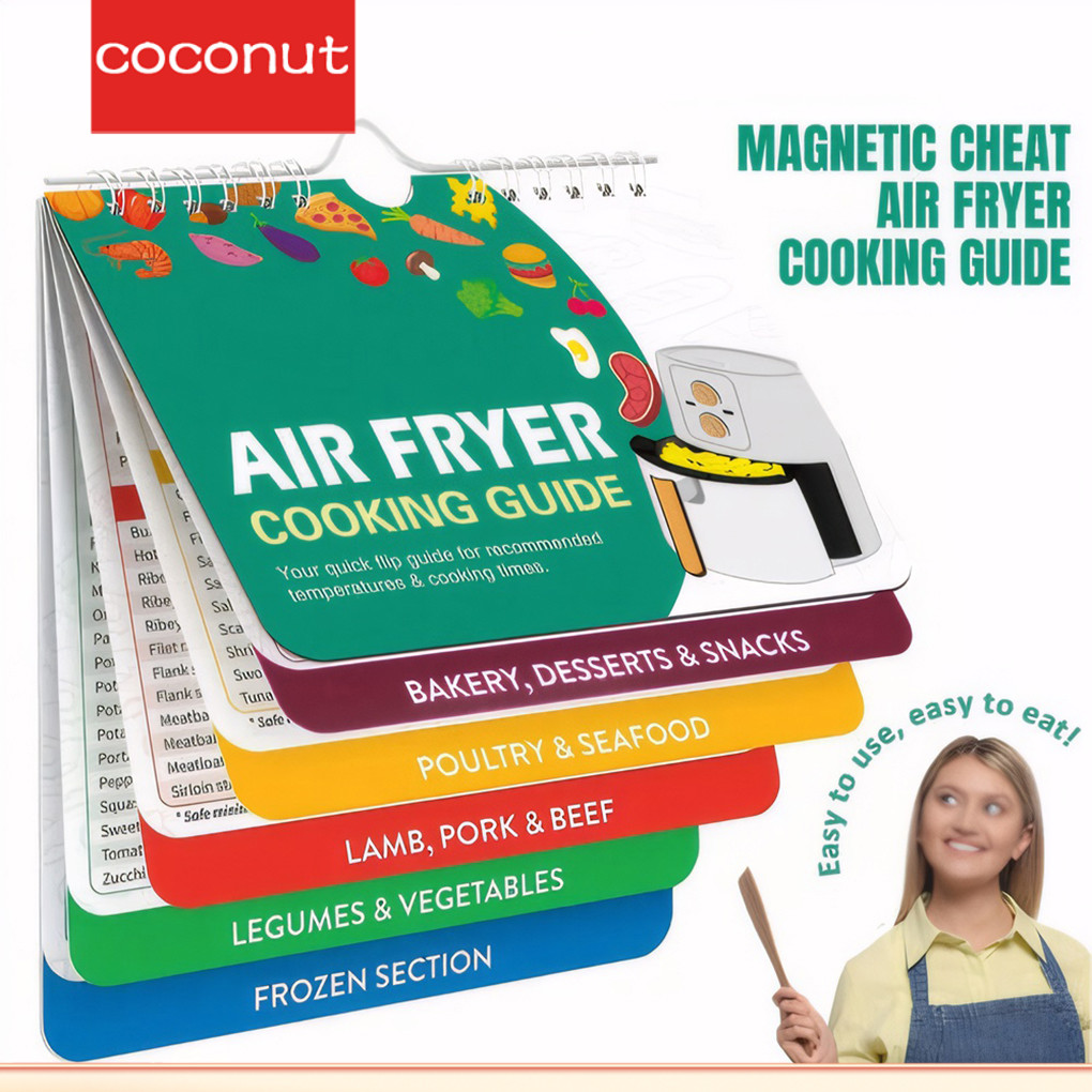 【Coco】Cook Book Over 120 Food Entries For Air Fryer Cooking Magnetic ...