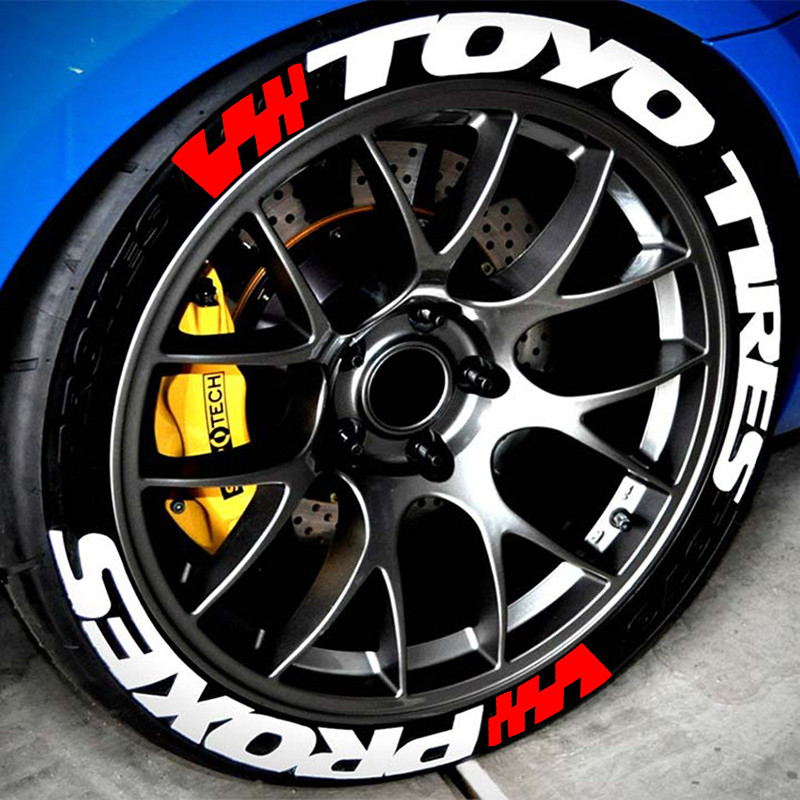 Permanent Tire Lettering Sticker TOYO TIRES PROXES 3D Car Tire Letter ...