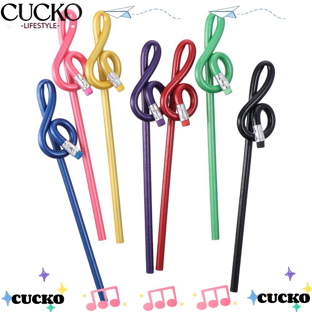 CUCKO Musical Note Pencils, Red Green Top with Eraser, Artists Yellow ...