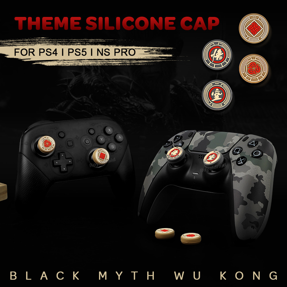 Black Myth WuKong Silicone Thumb Stick Grip Cap For PS5/PS5 Slim PS4 ...