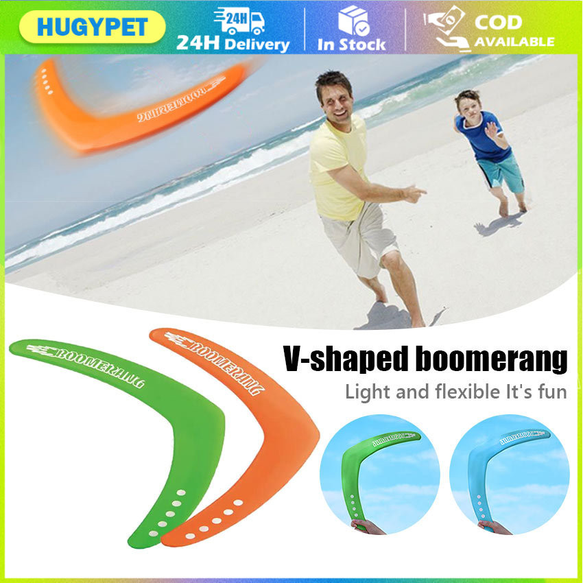 Throwback V Shaped Boomerang Flying Disc Throw Catch Outdoor Kids Toys ...
