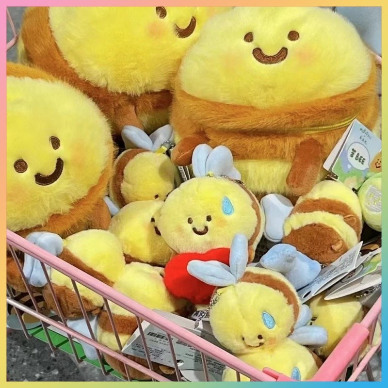 Genuine Funny Snot Bear Bee Magnetic Doll Keychain Shark Bee Plush ...