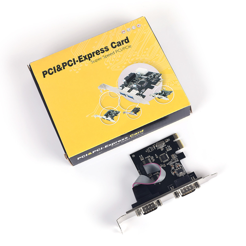 PCIe Serial Card PCI-Express to Dual Serial Ports RS232 Interface Expansion Card | Shopee ...