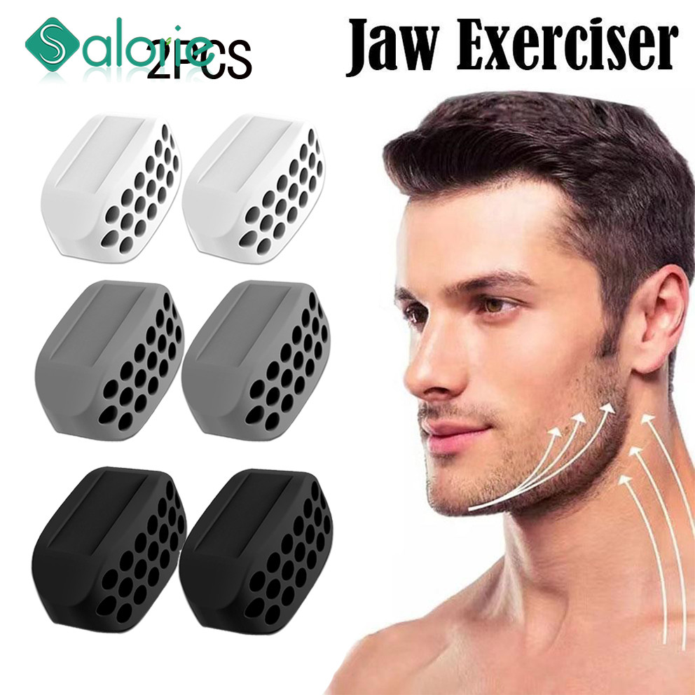 SALORIE 2PC Mandibular Exerciser Silicone Jaw Line Exerciser Neck Ball ...