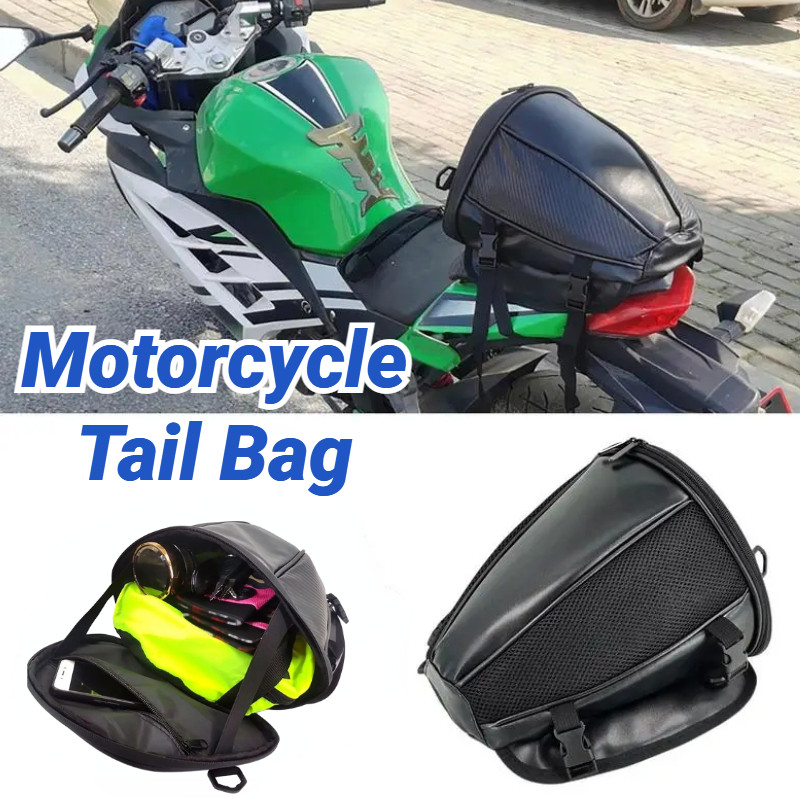 Motorcycle Tail Bag Waterproof Motor Rear Seat Storage Bag Portable ...