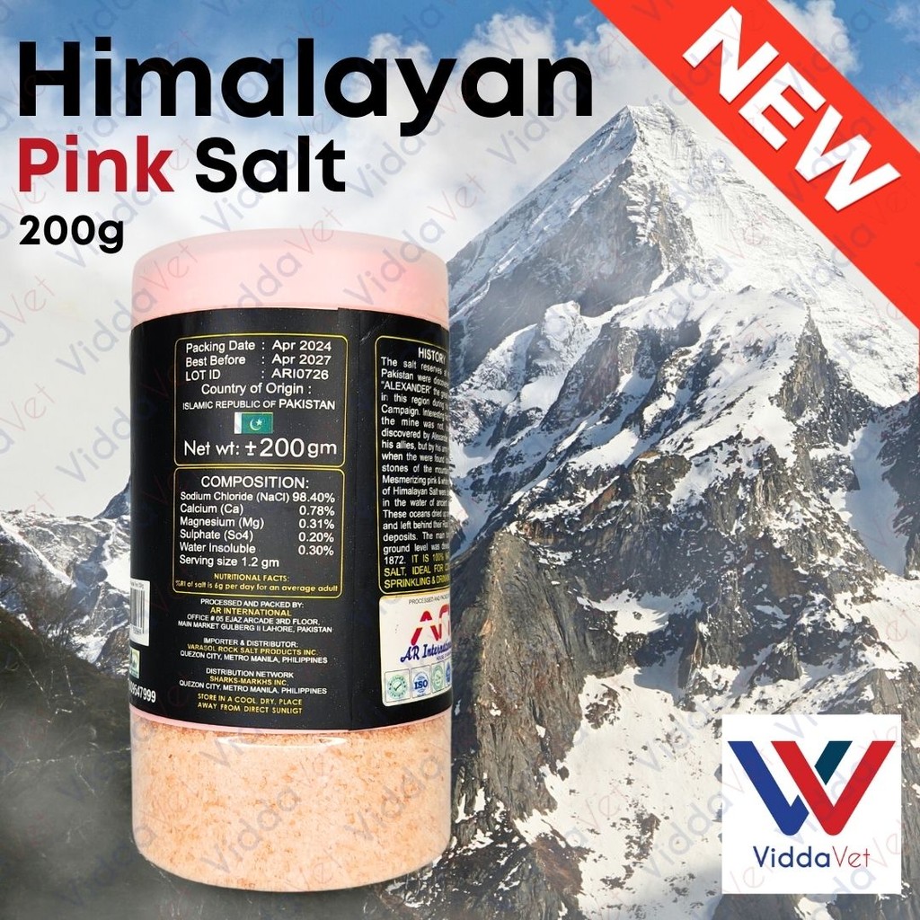 NAMAK HIMALAYAN SALT PINK 200G Pure Himalayan Pink Salt for human food ...