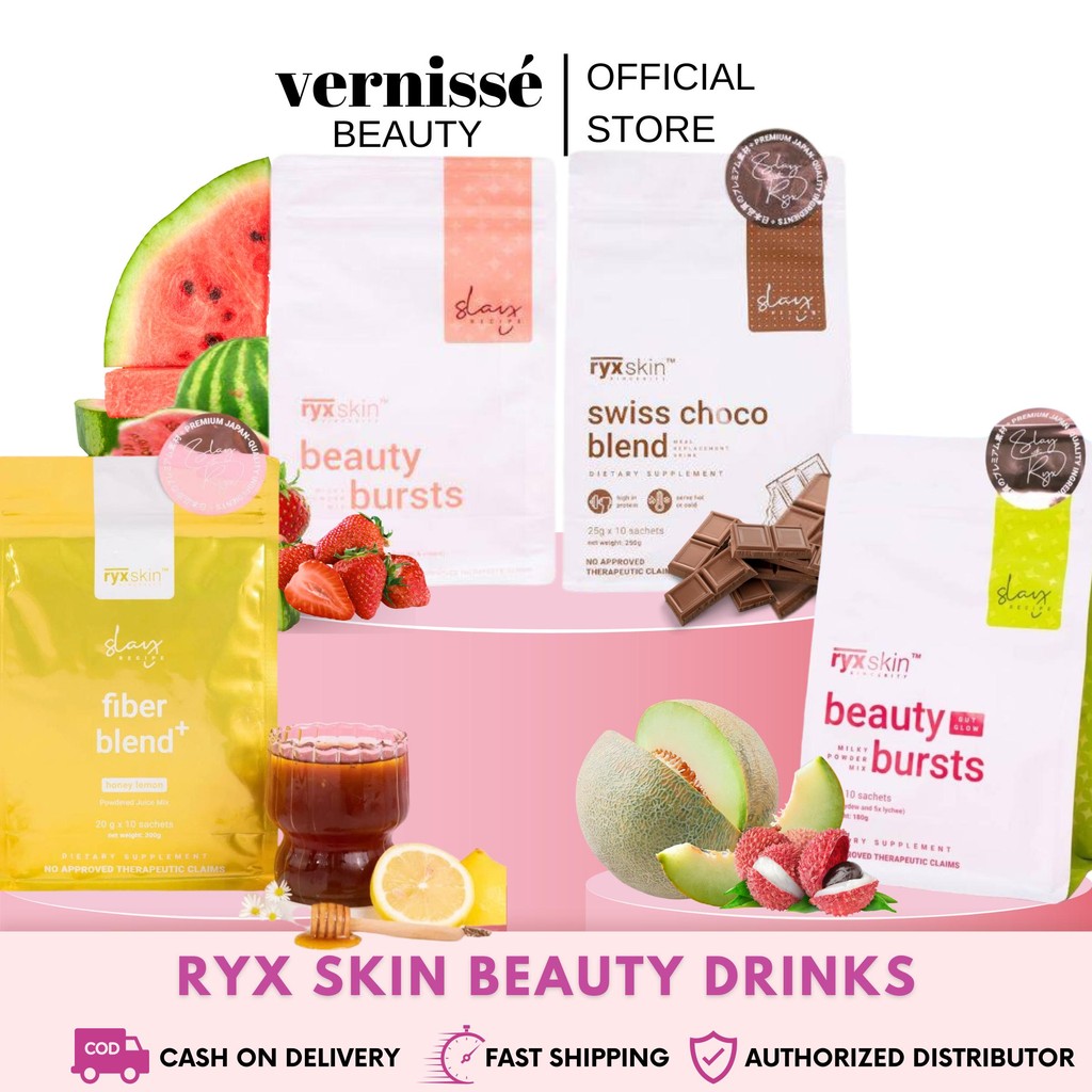 RYX SKIN - BEAUTY DRINKS (Beauty Bursts, Swiss Choco Blend, Fiber ...