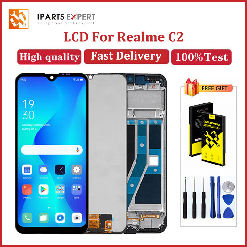 IPARTSEXPERT Original LCD For Realme C2 LCD Replacement Touch Screen ...