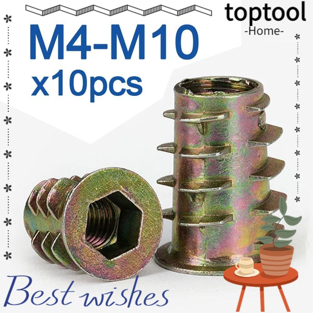 TOPTOOL 10pcs/lot Hex Nut, Zinc Alloy Hex Drive Head Hexagonal ...