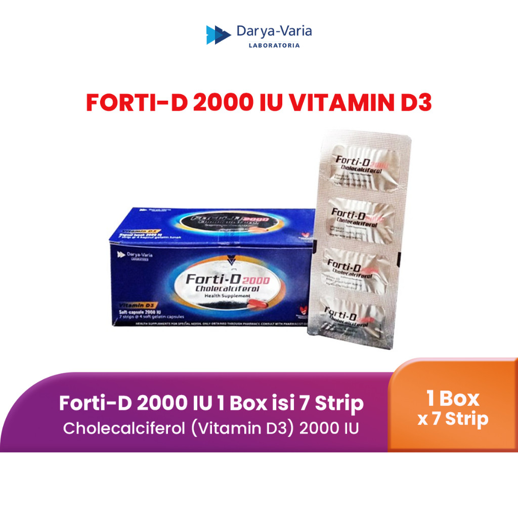 Forti-d 2000iu Vitamin D3 (1 Box Contains 7 Strips) | Shopee Philippines