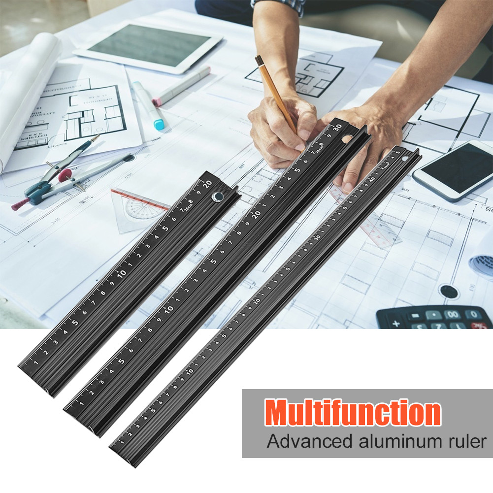 Iodool 【High Quality】 Multi-use Aluminum Alloy Protective Ruler Anti ...