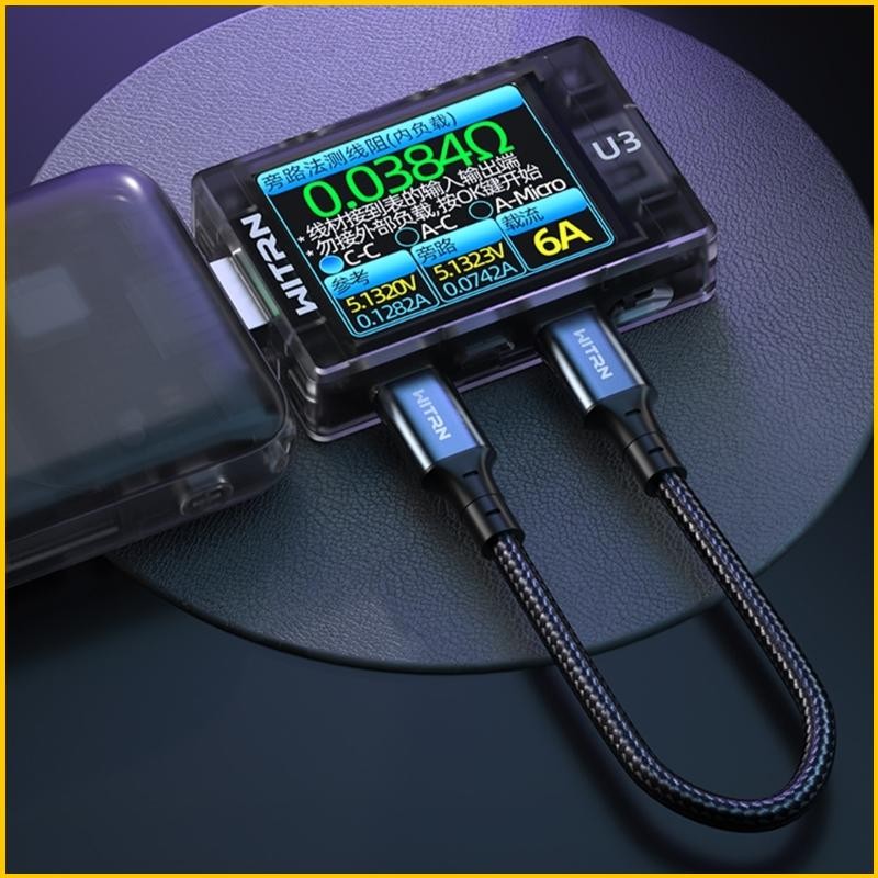 UTAK U3 USB Voltage Meter Power Capacity Fast Charging Protocol Tester ...