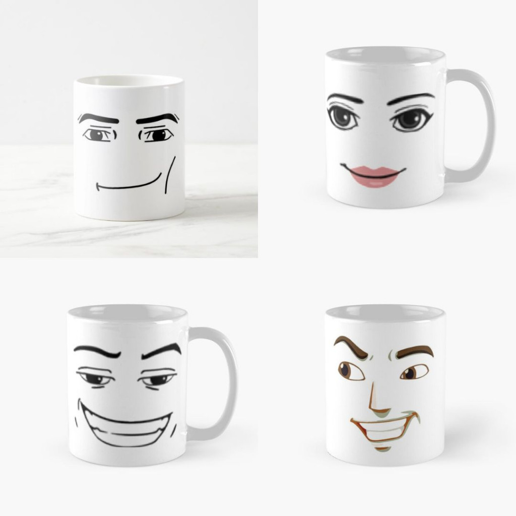 Roblox Face Woman Face Meme 2023 HKP18 Glass Mug | Shopee Philippines