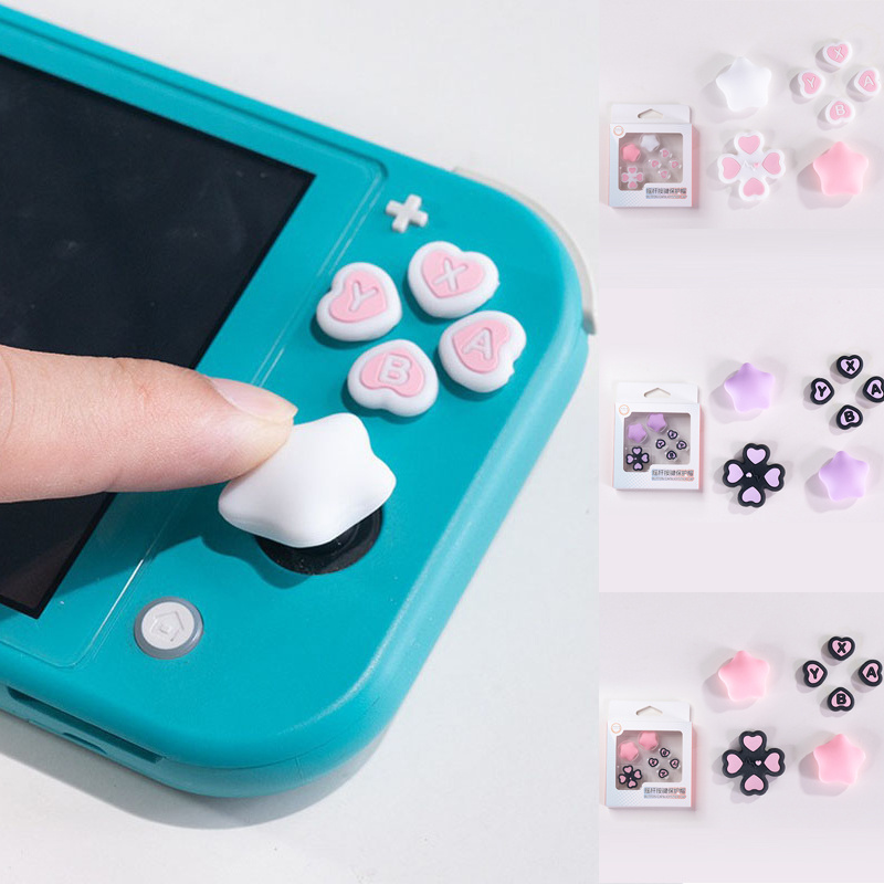 Love Silicone Soft D-pad Cross Button ABXY Key Sticker Skin Case For ...