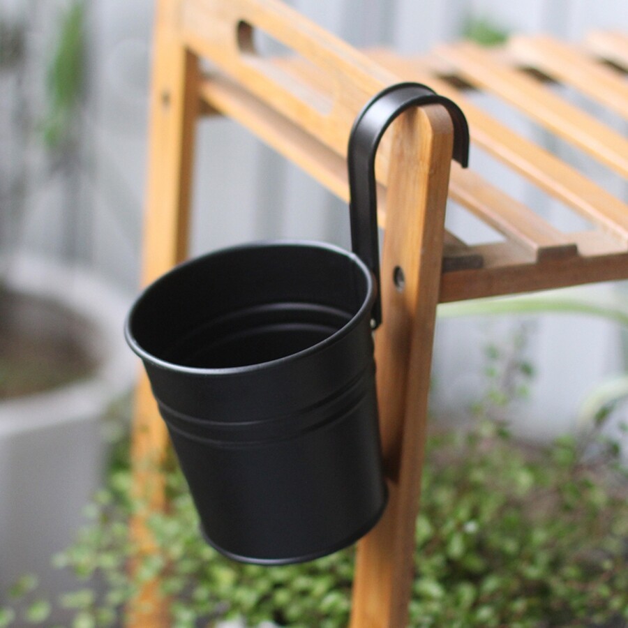Detachable iron sheet hanging bucket, flower pot, balcony railing ...