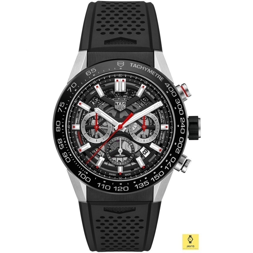 TAG HEUER CARRERA CBG2A10.FT6168 / MEN WATCH / CHRONOGRAPH / SKELETON ...