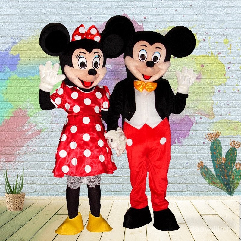 Mickey Mouse Cartoon Doll Costume Mickey Minnie Doll Clothes Walking ...