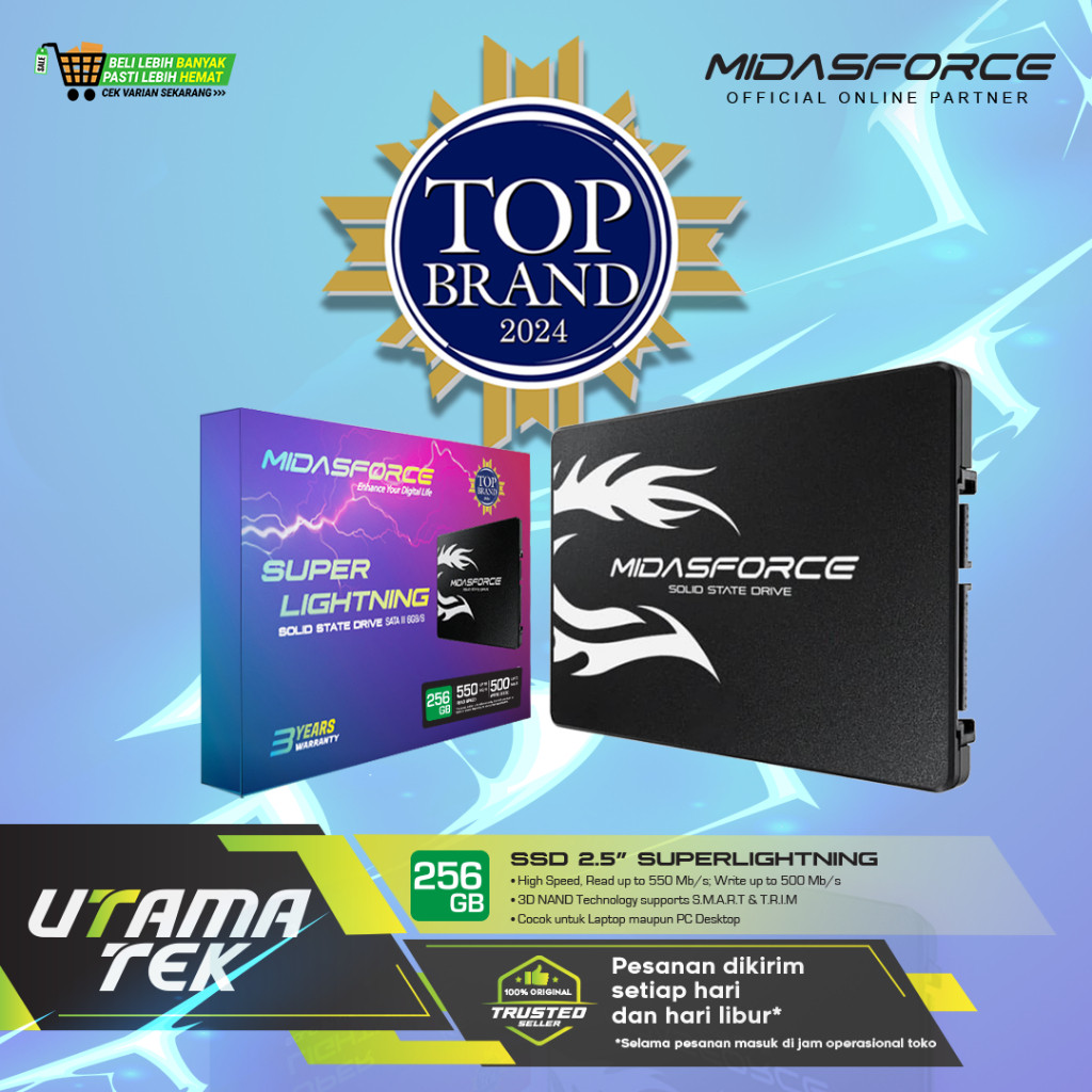Ssd Midasforce 256GB SSD Midas force 256GB Official Original | Shopee ...
